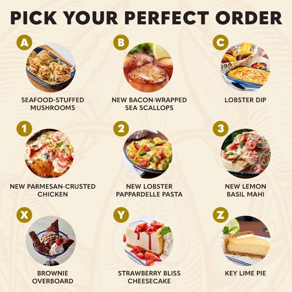 Red Lobster Menu and Prices, Specials, Senior Menu 2025